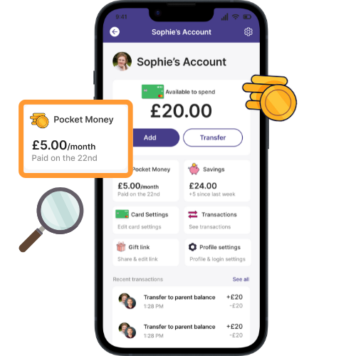 nimbl app for kids | regular pocket money & saving made easy